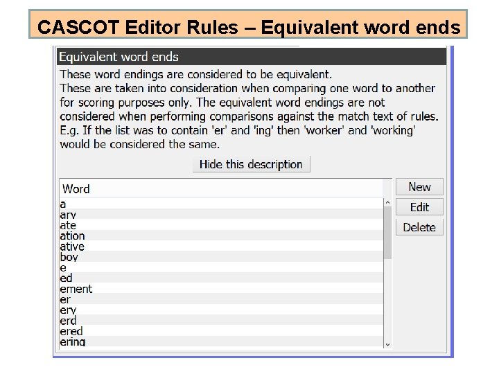 CASCOT International version 5 User Guide Peter Elias