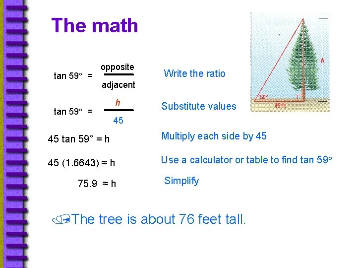 9 5 Trigonometric Ratios Geometry ObjectivesAssignment Find the