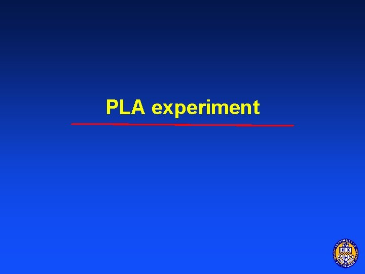 PLA experiment Scaffold characteristics Provides support Biocompatible ...