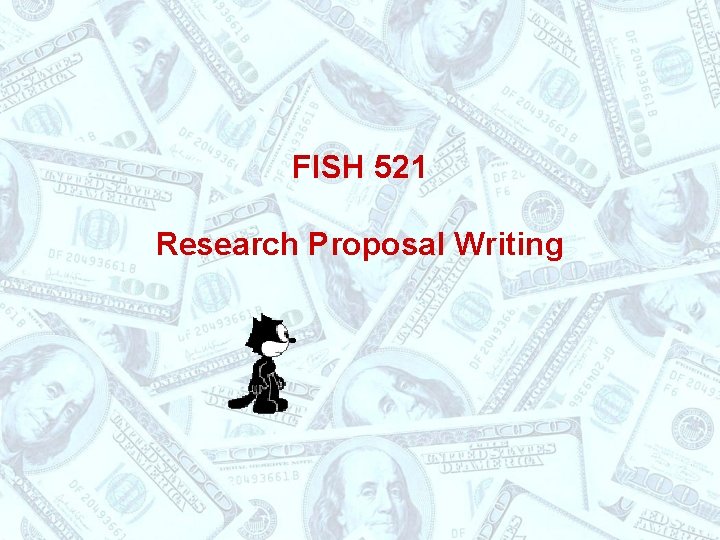 FISH 521 Research Proposal Writing Synopsis Mind map