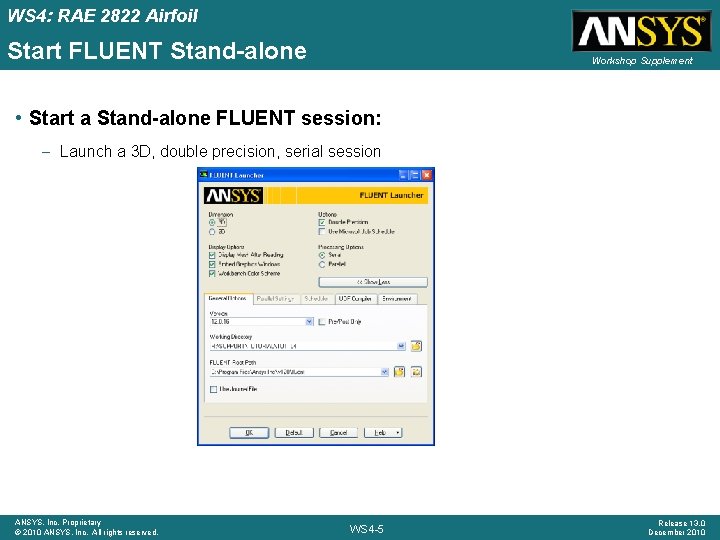 Workshop XX Transonic Flow over a RAE 2822