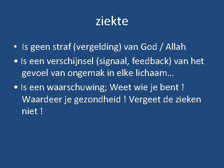 Ziekte beleving bij islamitische allochtonen Dr A RIFFI