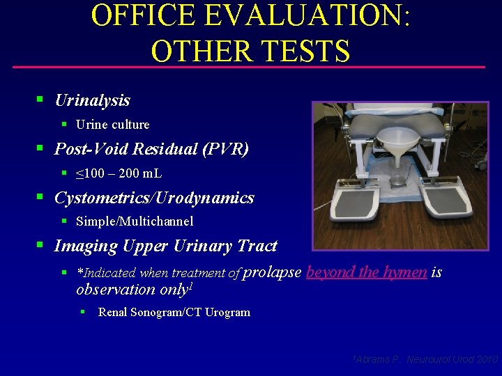 UROGYNECOLOGY FOR THE FAMILY PRACTIONER UPDATES PELVIC FLOOR