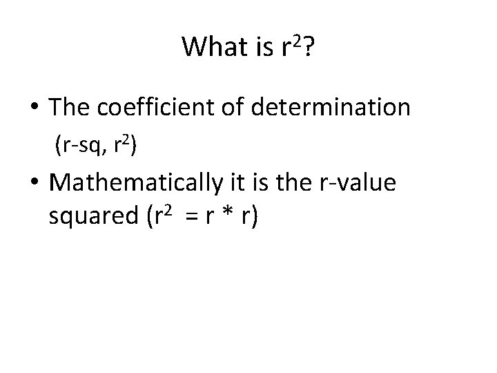 RSquared Explained The Coefficient Of Determination What is