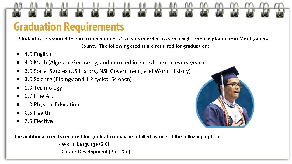 Clarksburg High School Senior Meeting Agenda Graduation Requirements