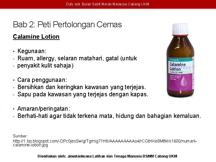 Duty slot Bulan Sabit Merah Malaysia Cabang UKM