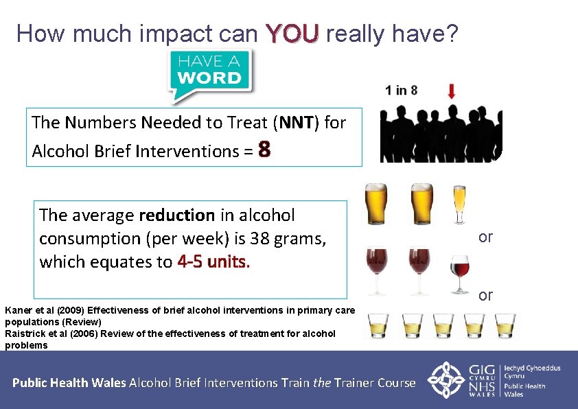 Alcohol Brief Interventions 2 hour Training Course Insert