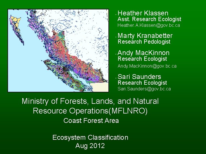 Heather Klassen Asst Research Ecologist Heather A Klassengov