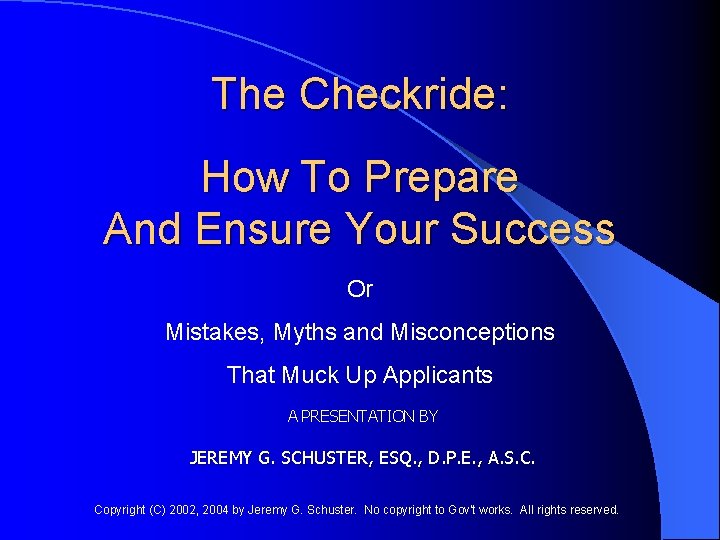 The Checkride How To Prepare And Ensure Your