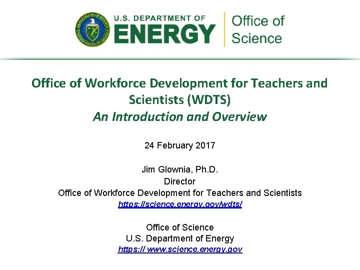 Office of Workforce Development for Teachers and Scientists