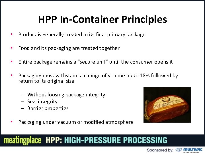 HPP HIGHPRESSURE PROCESSING HOST Bill Kinross Publisher Meatingplace