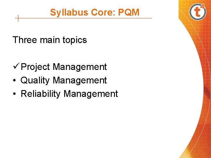 Project Quality Management Day 3 Technology Project Management