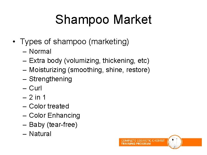 Shampoo How to formulate solutions Lesson Topics Shampoo