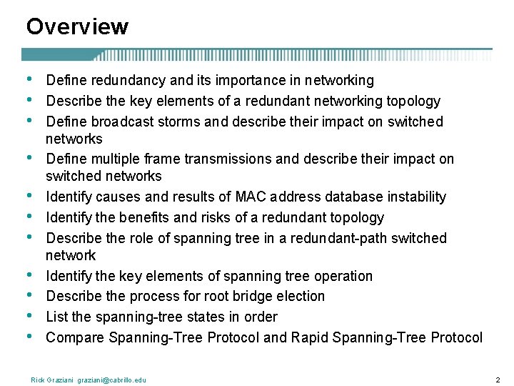 Ch 7 Spanning Tree Protocol CCNA 3 version