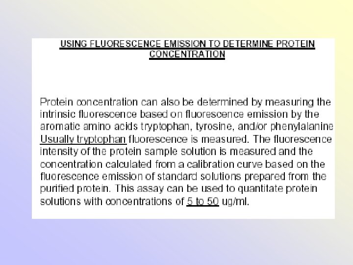 Protein Concentration Determination Quantitative Determination of ...