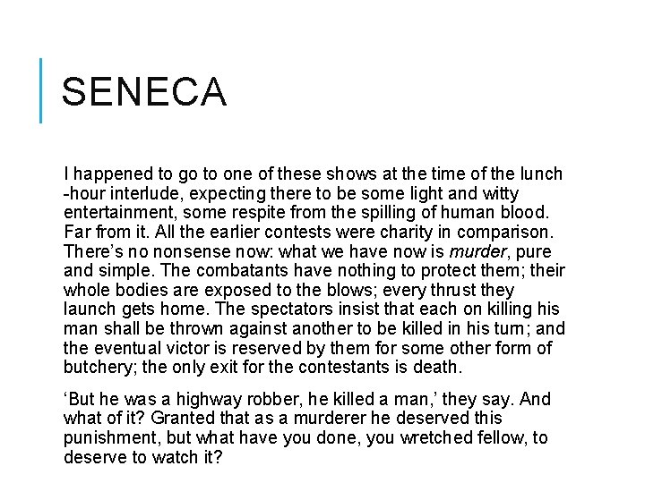 GLADIATORS www misterconnor org TYPES OF GLADIATORS Samnites