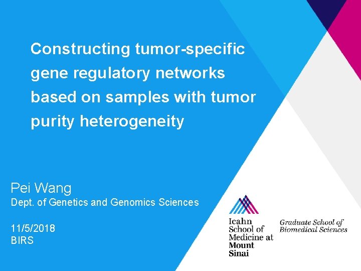 Constructing tumorspecific gene regulatory networks based on samples