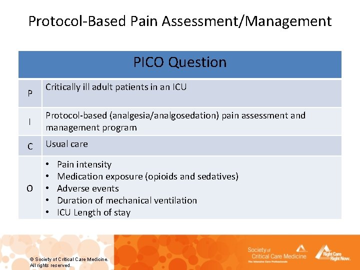 Pain 2018 SCCM Clinical Practice Guidelines for the