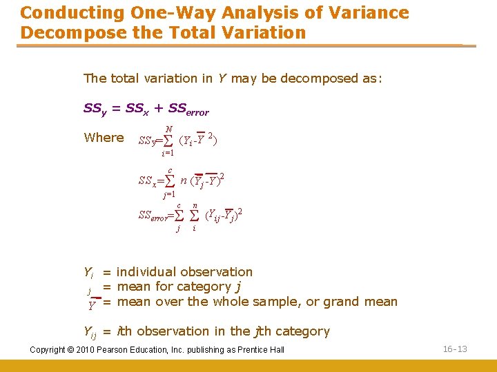 Chapter Sixteen Analysis of Variance and Covariance Copyright
