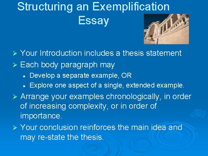 Using Exemplification in Your Writing Prof Steven Federle