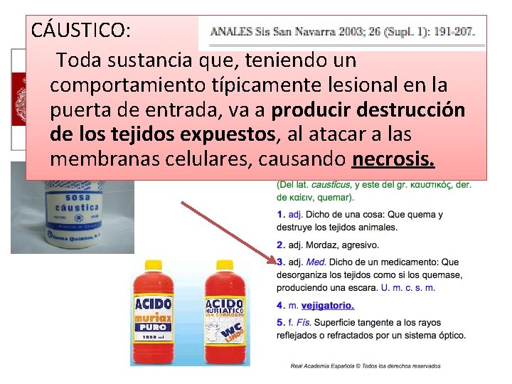 Manejo de las lesiones secundarias a la ingesta