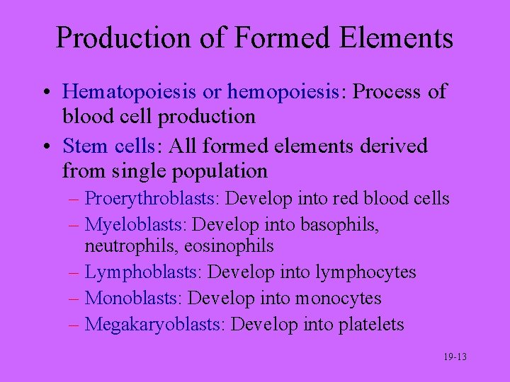 Physiology 441 The Blood Chapter 11 Text Human