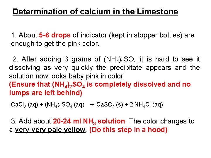 Laboratory 07 GRAVIMETRIC ANALYSIS CALCIUM CARBONATE IN TEXAS