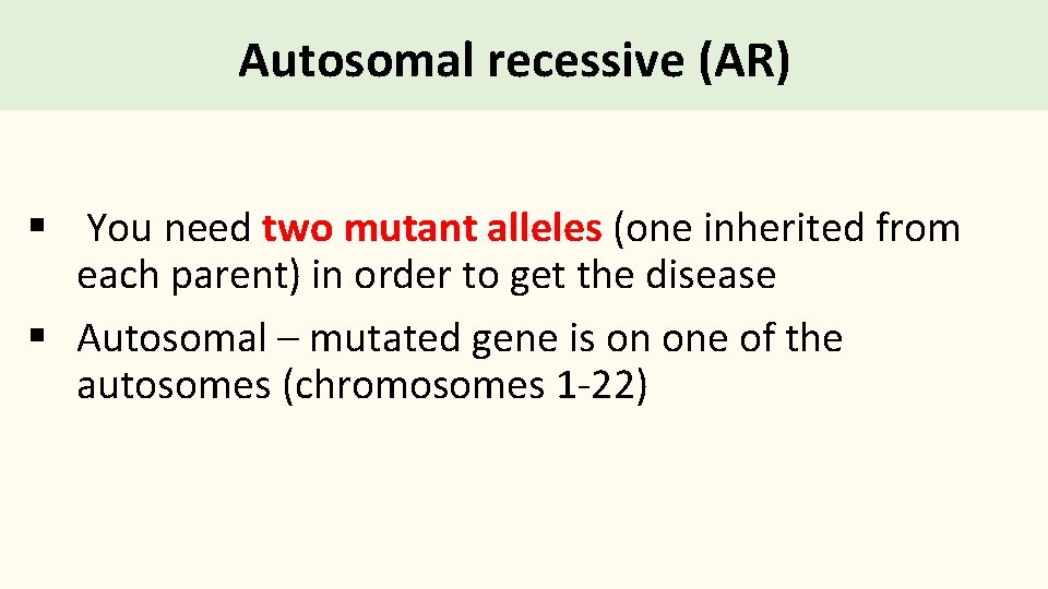 Monogenic disorders Autosomal recessive disorder Dr Eva Masiero