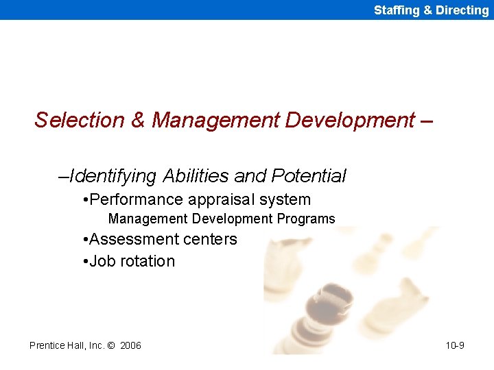 CHAPTER 10 Strategy Implementation Staffing Directing STRATEGIC MANAGEMENT
