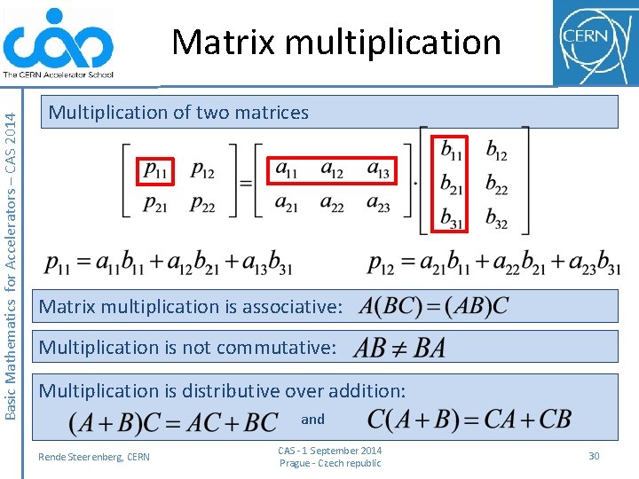 Basic Mathematics for Accelerators Rende Steerenberg CERN Beams