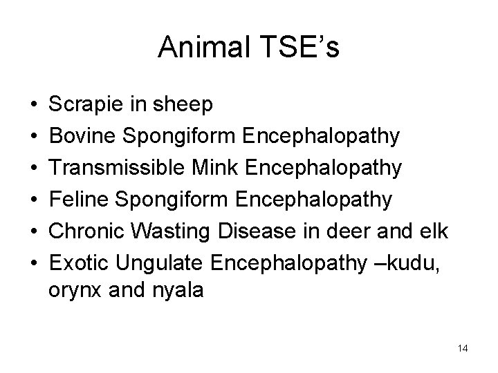 Transmissible Spongiform Encephalopathies 1 Kuru Since the early