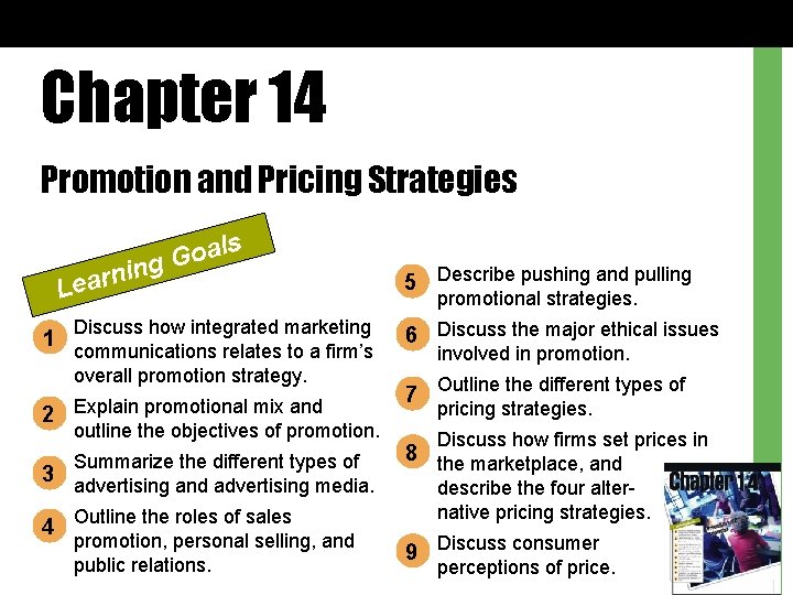 Chapter 14 Promotion and Pricing Strategies Le 1