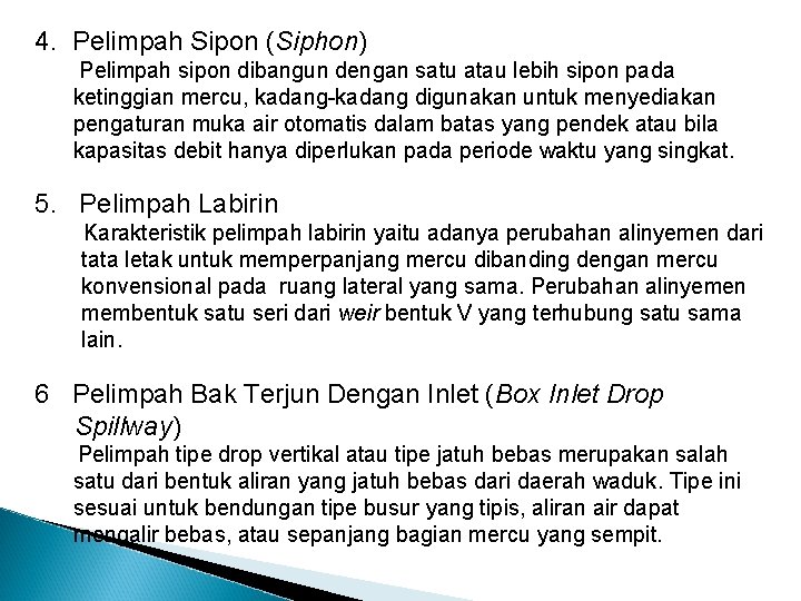 DIKLAT PERENCANAAN BENDUNGAN BANGUNAN PELIMPAH BENDUNGAN BALAMBANO 1996
