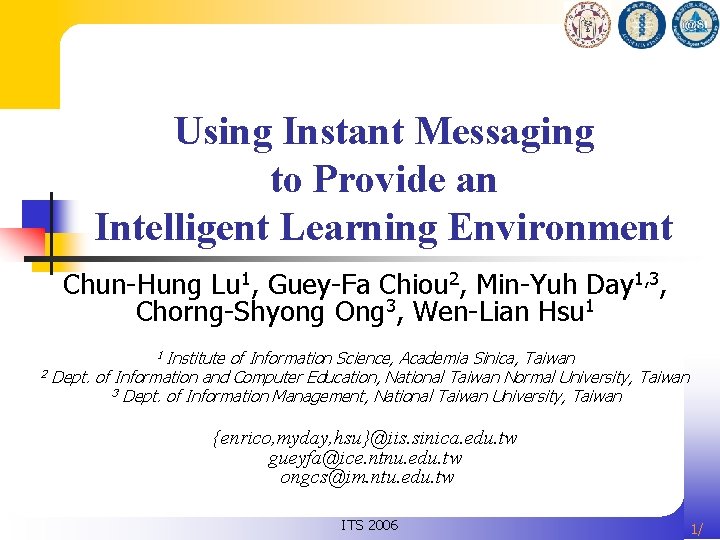 Using Instant Messaging to Provide an Intelligent Learning