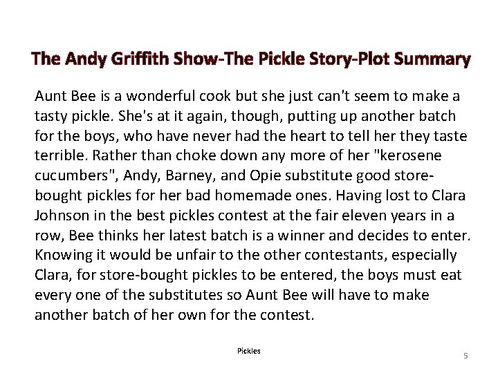 Pickles A presentation by Kenneth Joe Galloway CEO