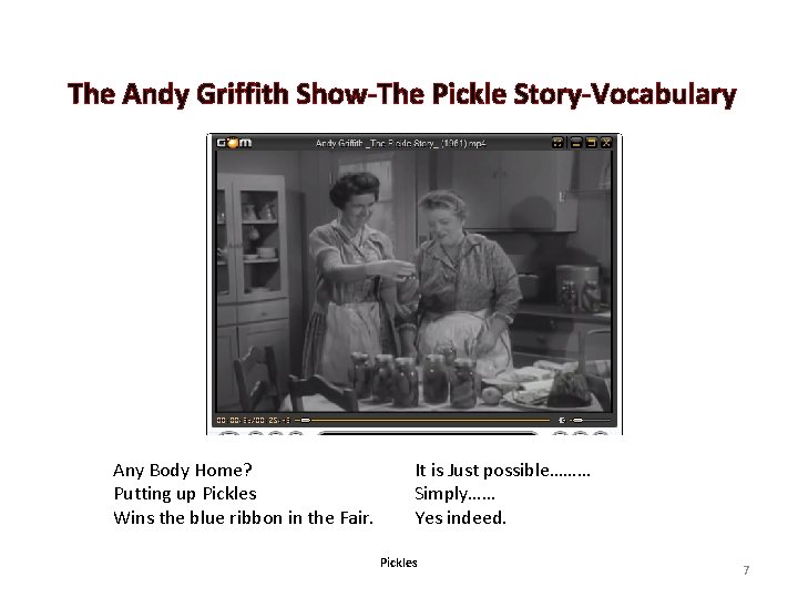 Pickles A presentation by Kenneth Joe Galloway CEO