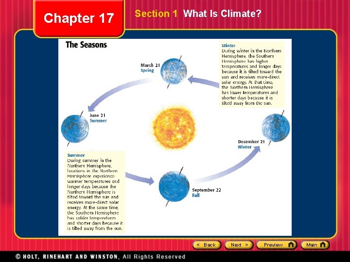 Chapter 17 Climate Preview Section 1 What Is
