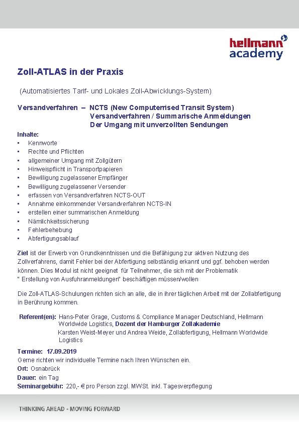 ZollATLAS in der Praxis Automatisiertes Tarif und Lokales