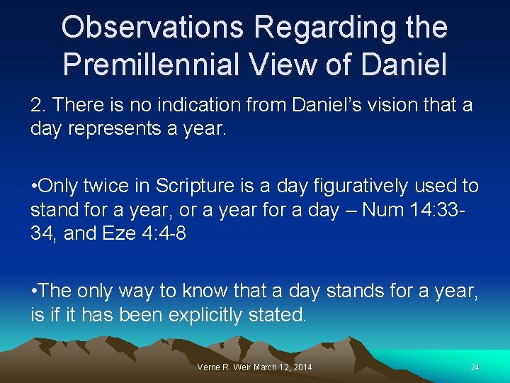 Introduction to PreMillennialism Premillennialism is a popular theory