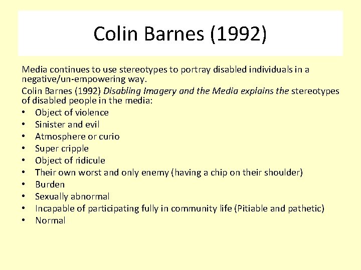 Disability where have you seen disabilities represented in