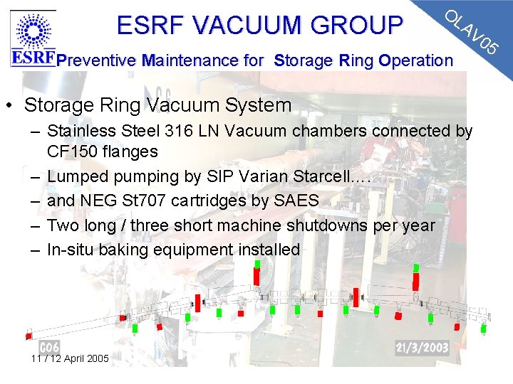 OL AV ESRF VACUUM GROUP 05 Preventive Maintenance