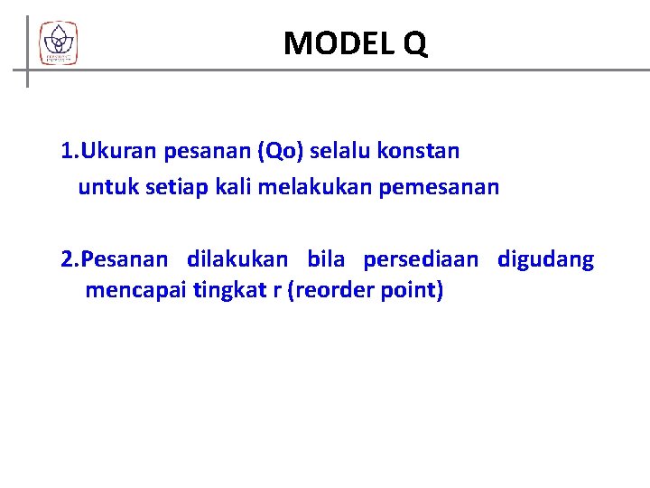 Inventory Planning Sumber Sistem Inventori Senator Nur Bahagia
