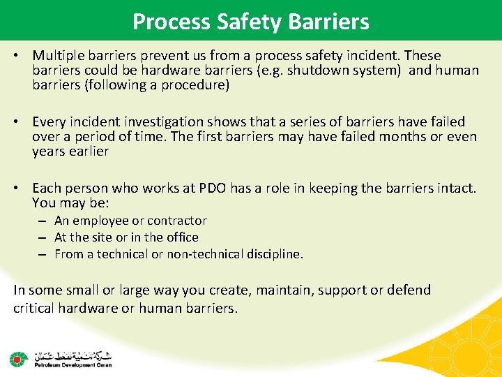 PROCESS SAFETY DAY OCTOBER 28 th 2014 KNOW