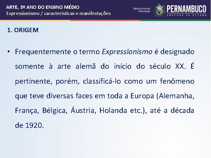ARTE Ensino Mdio 3 ANO EXPRESSIONISMO CARACTERSTICAS E