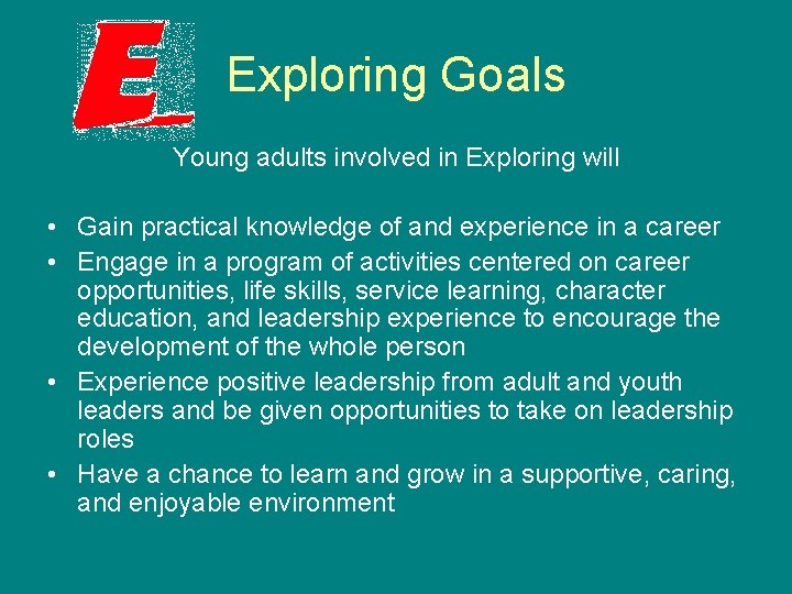 University of Scouting Understanding the Differences between Venturing