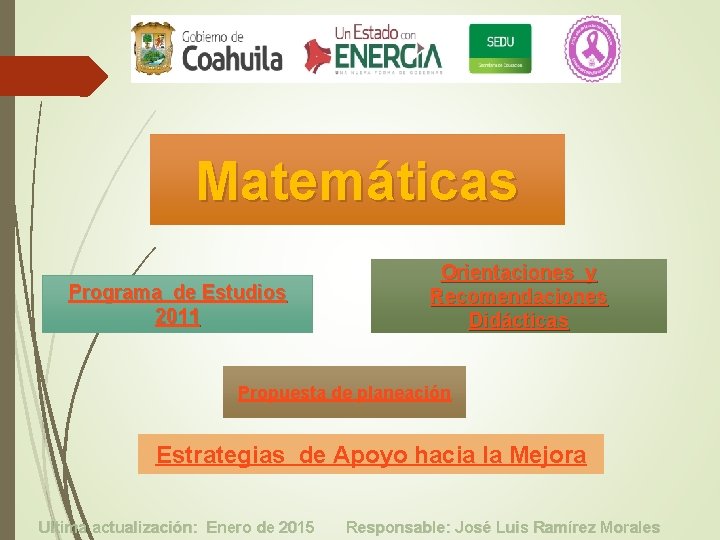 Matemticas Programa de Estudios 2011 Orientaciones y Recomendaciones
