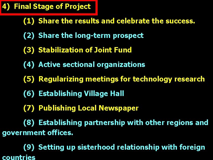 How to Develop our Village and Country April