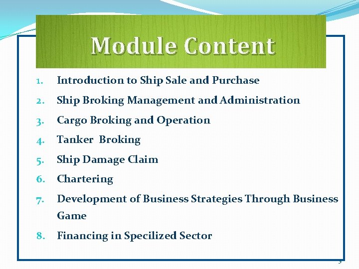 INTERNATIONAL SHIPBROKING AND CHARTERING Netherlands Maritime Institute ...