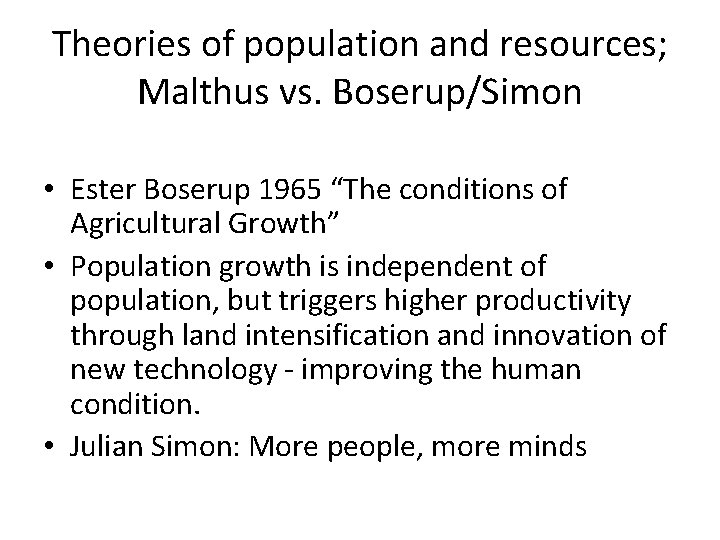 P in IPAT Human population Forecasting population growth
