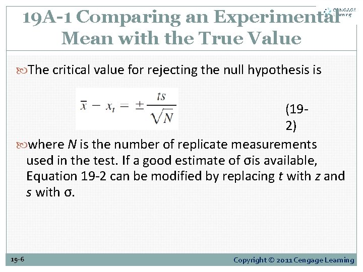 Introduction to Analytical Chemistry CHAPTER 19 STATISTICAL AIDS